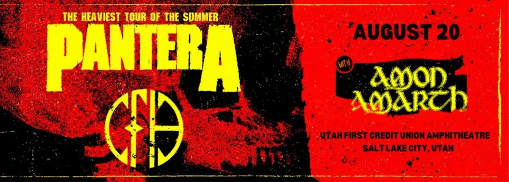 Pantera Tickets | 20 August 2025 | Utah First Credit Union Amphitheatre